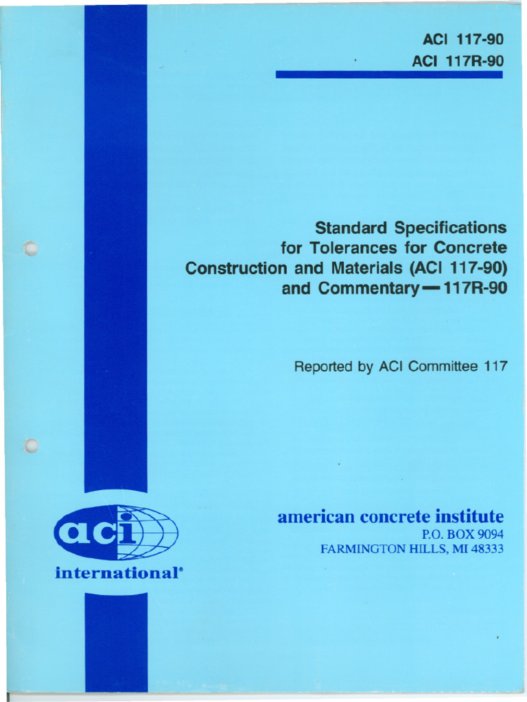 Aci 117-90 | PDF