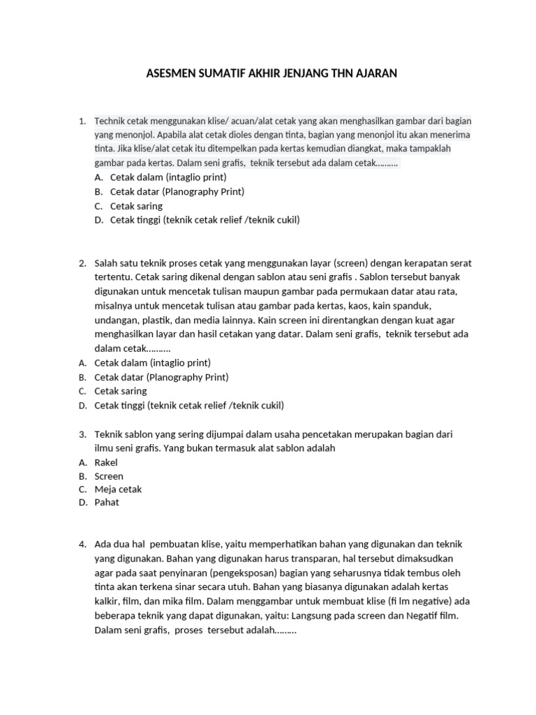 Latihan Asaj 2024 | PDF