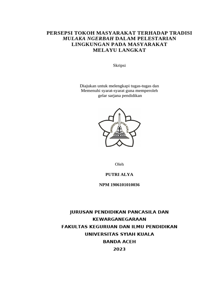 Proposal Putri Alya | PDF