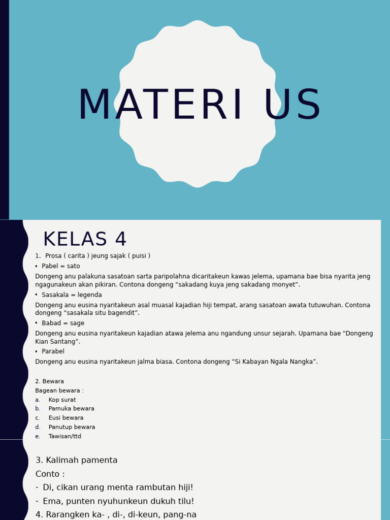 Kisi2 Latihan US Dan US | PDF