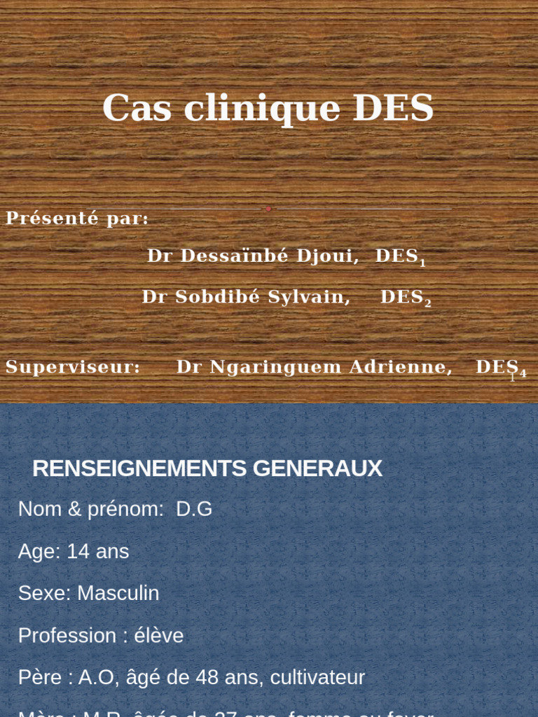 Cas Clinique DES Djoui Kep | PDF