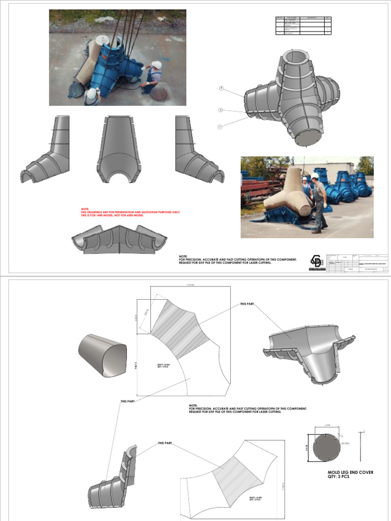 GDC Concrete Tetrapod 6000 Mold Main Assembly | PDF | Mechanical ...