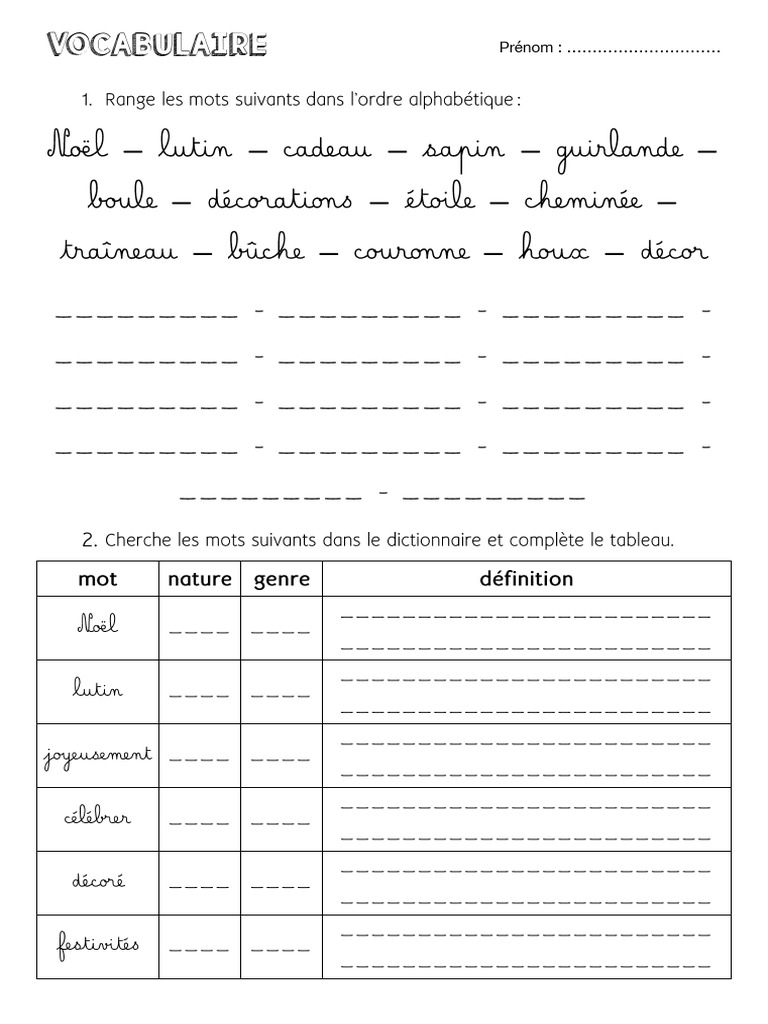 VOC CM1 CM2 Noel | PDF