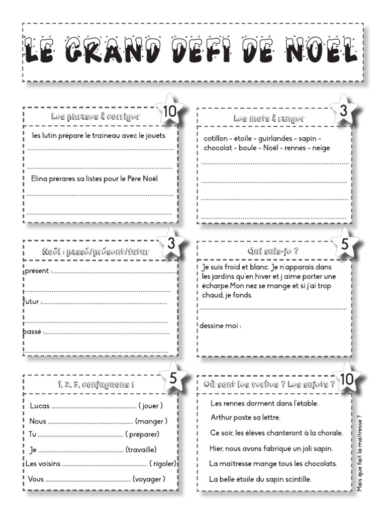 LE GRAND DEFI DE NOEL CE2 | PDF
