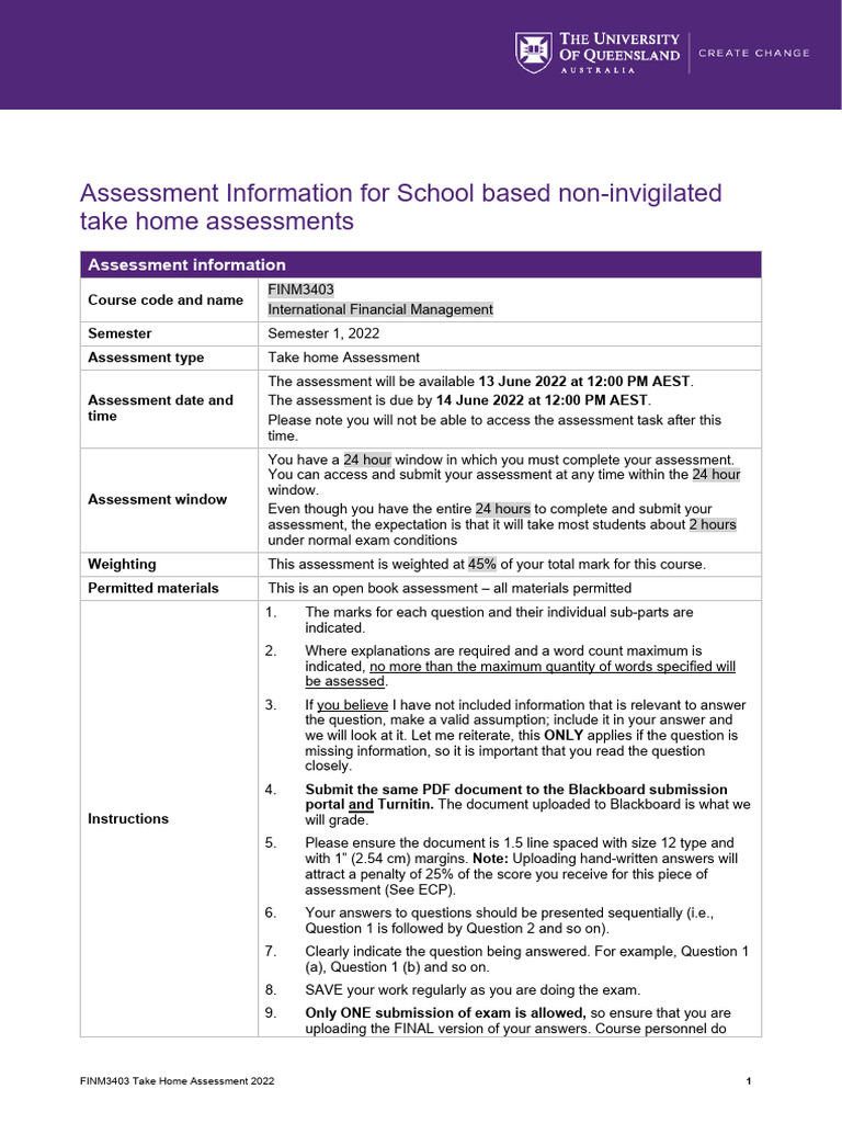 Semester One Final Exam 2021 | PDF