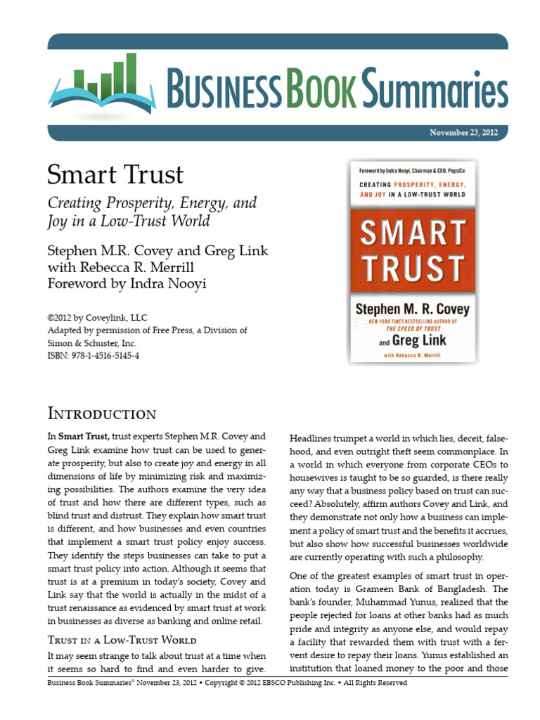 Smart Trust Book Summary 2012 | PDF