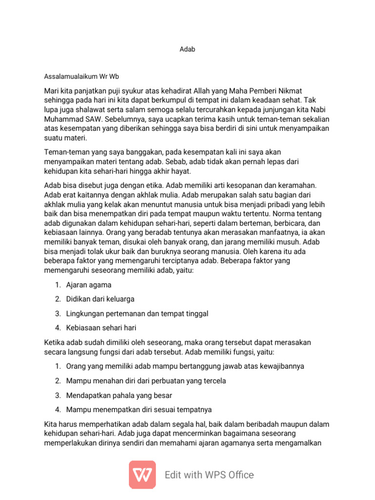 TeksCeramah BIndo | PDF