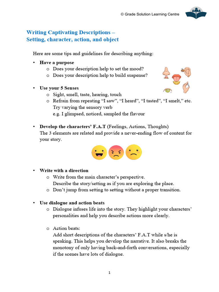 5 PSLE Revision - Vivid Descriptions | PDF