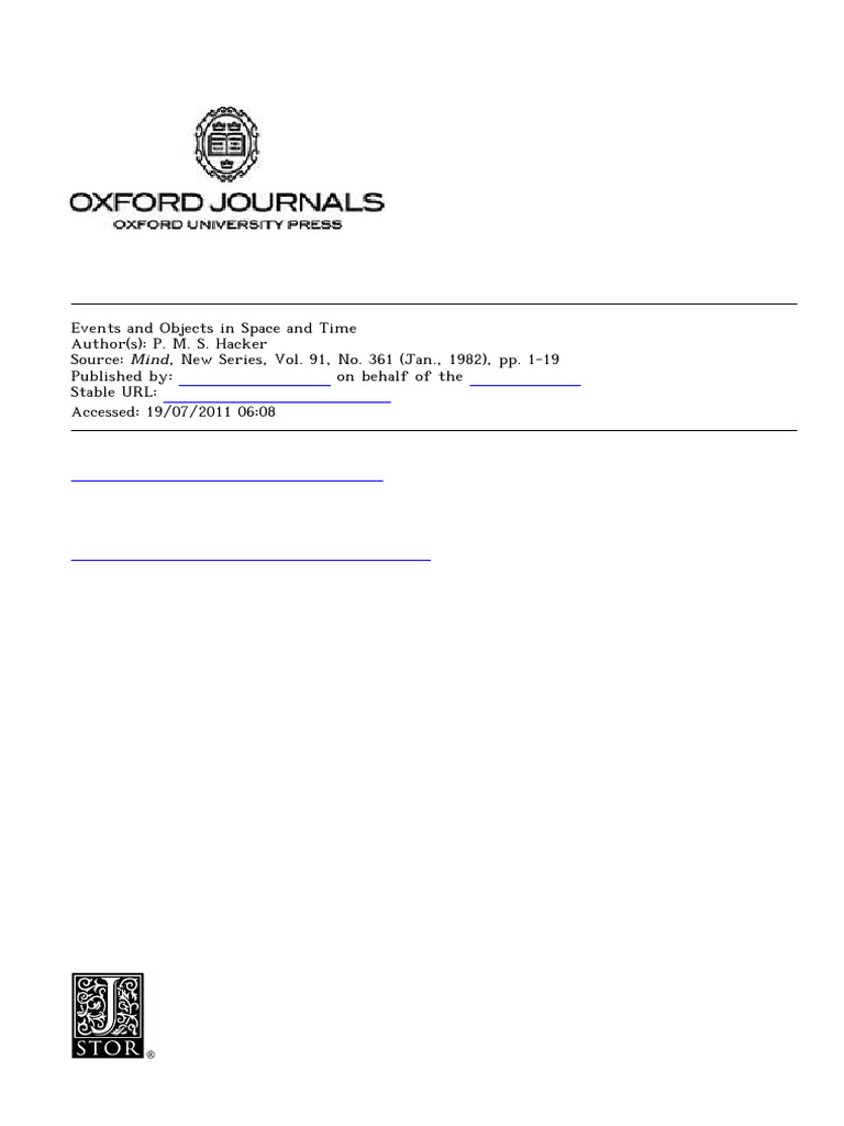 Hacker Events Objects Time | PDF