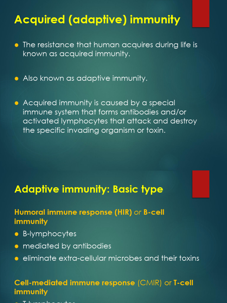 Acquired Immunity | PDF