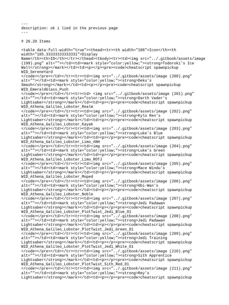 Fortnite 26.20 Weapon Id | PDF