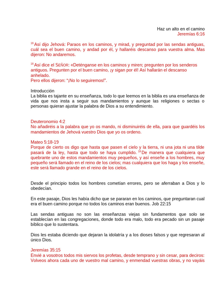 Las Sendas Antiguas Parte 1 | PDF Las Sendas Antiguas Parte 1 | PDF