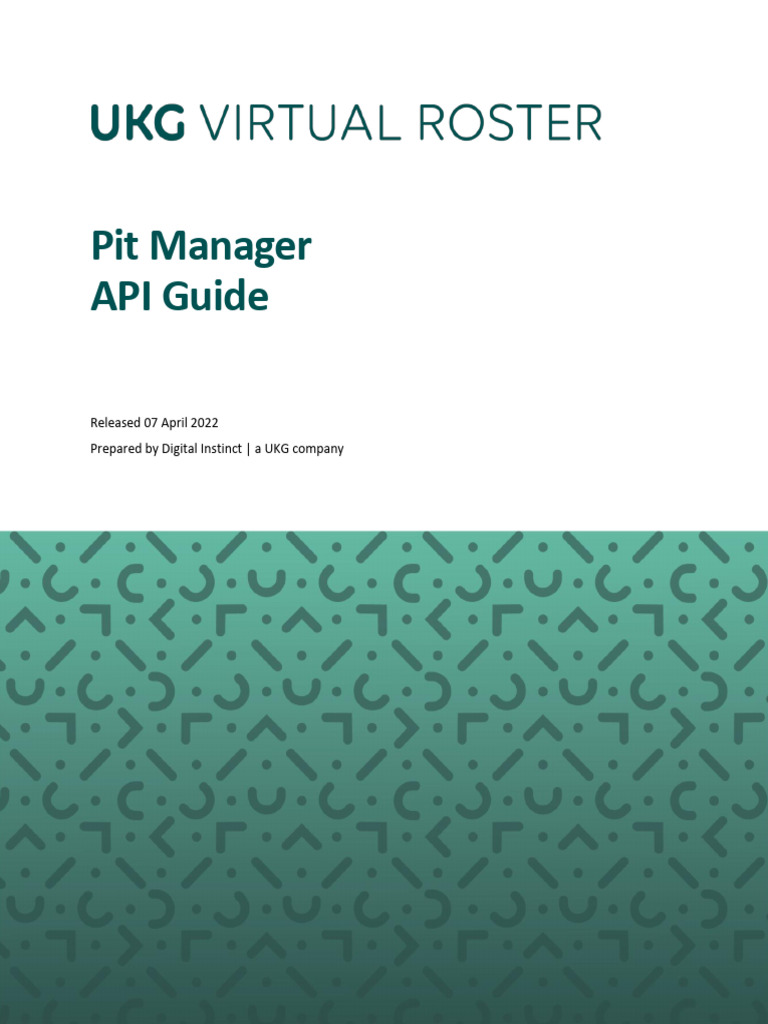 UKG - JSON Requests To Pit Manager | PDF