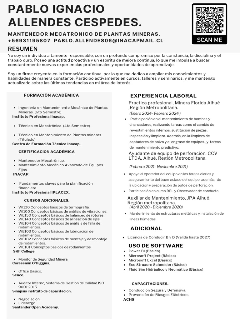 Curriculum Pablo Ignacio | PDF