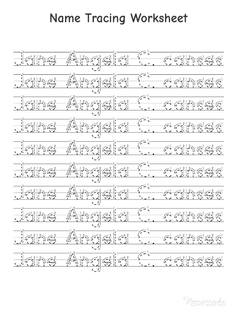 Name Tracing Worksheet | PDF