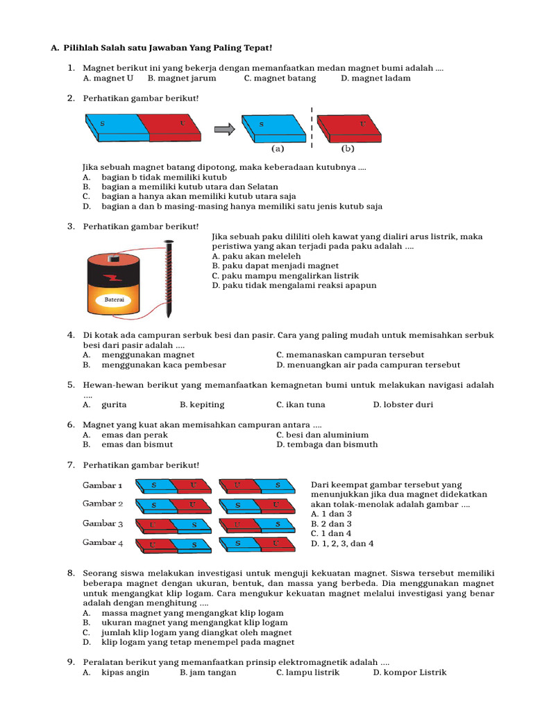 Latihan Soal Kemagnetan | PDF