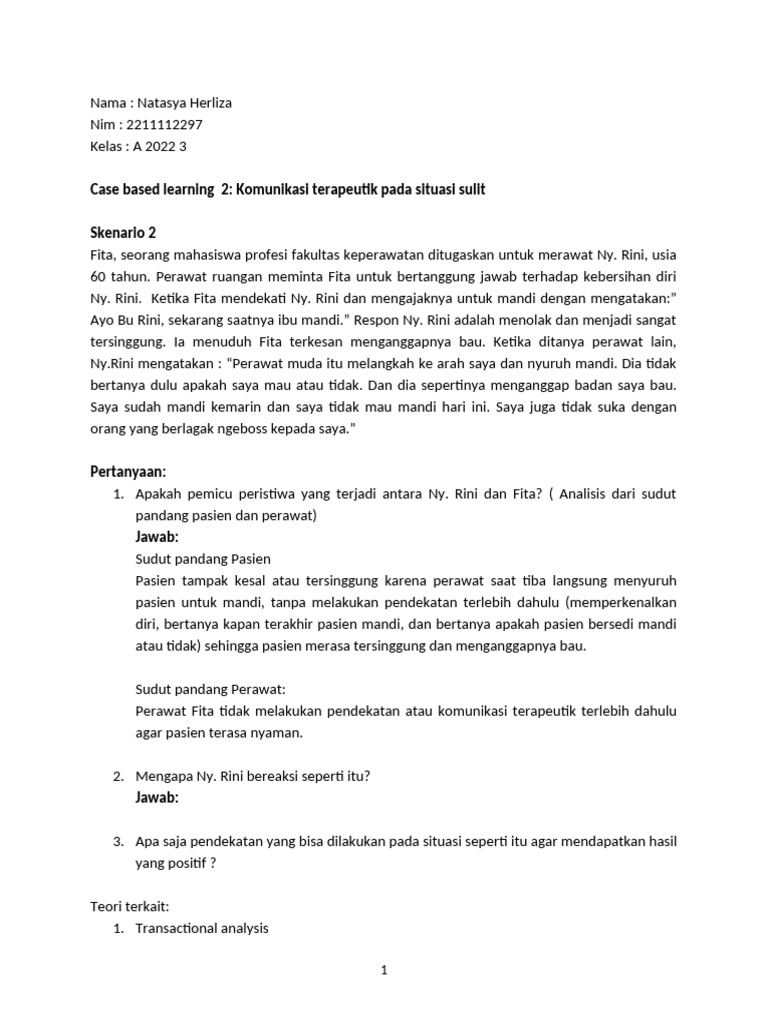 Skenario 2 CBL 2 Komter | PDF