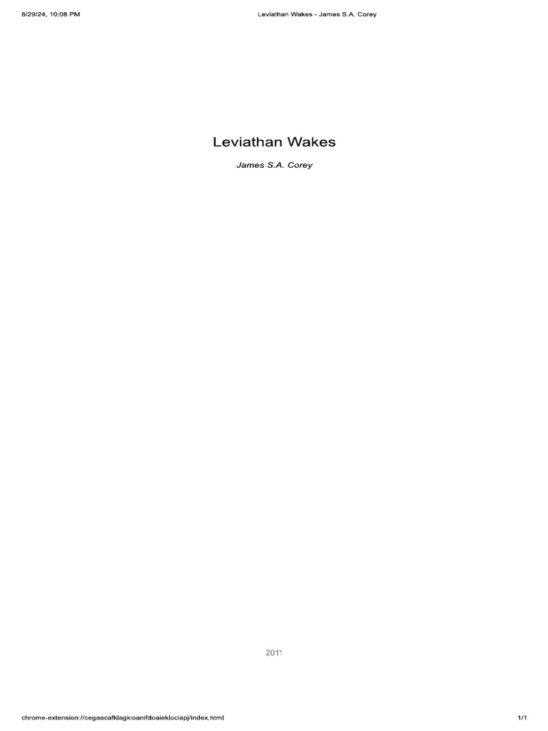 Leviathan Wakes | PDF