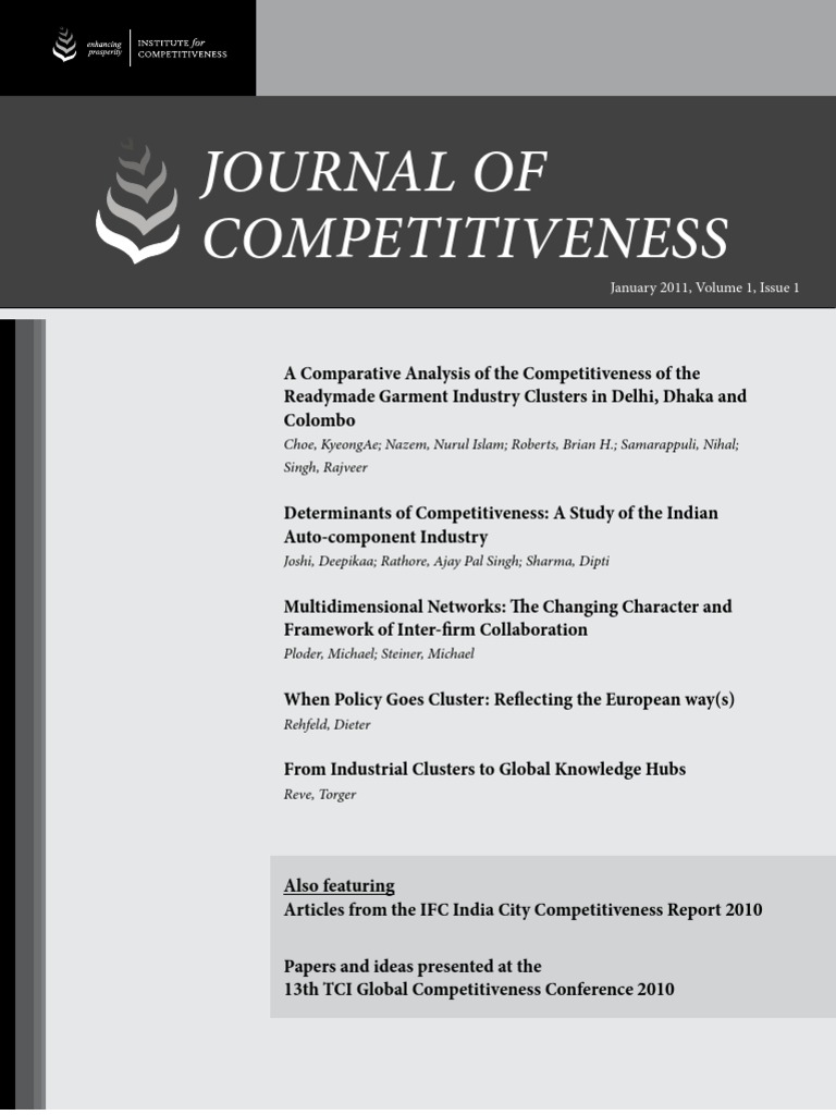 Journal of Competitiveness | PDF | Competitiveness | Supply Chain ...