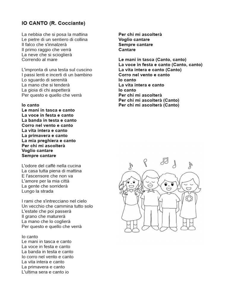 Io Canto Testo | PDF