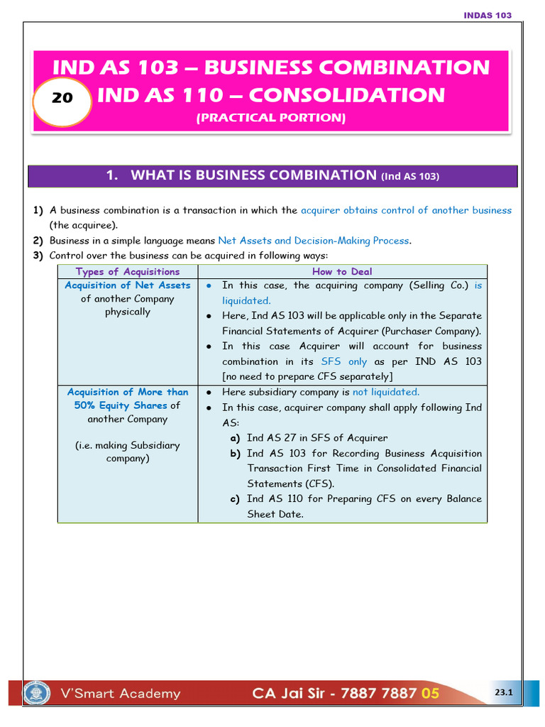 Ind As 103 & 110 | PDF