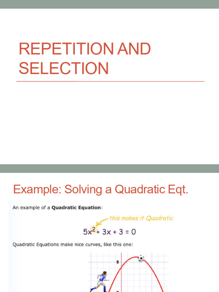 Wk02 Selection and Loops | PDF