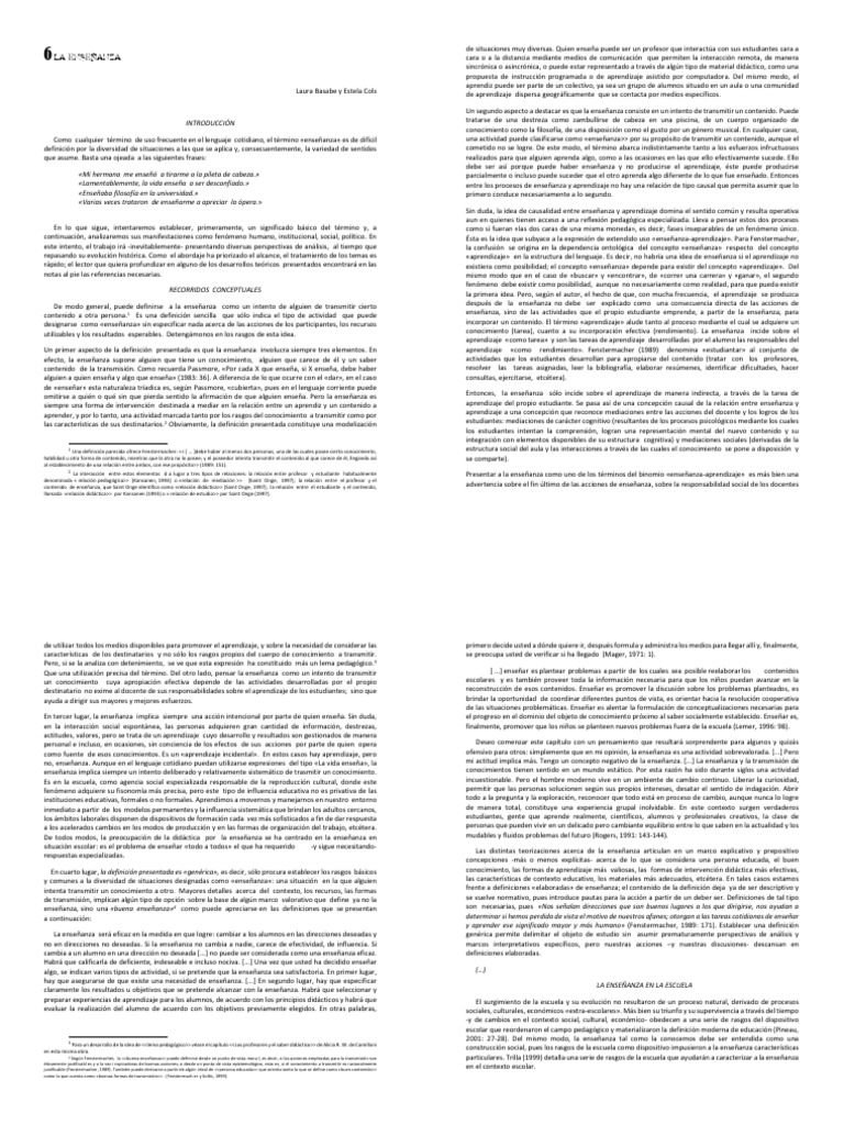 Basabe y Cols_La ense-anza (1) | PDF