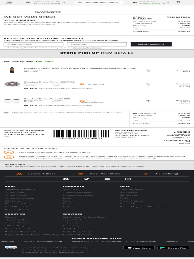 Order Confirmation | PDF