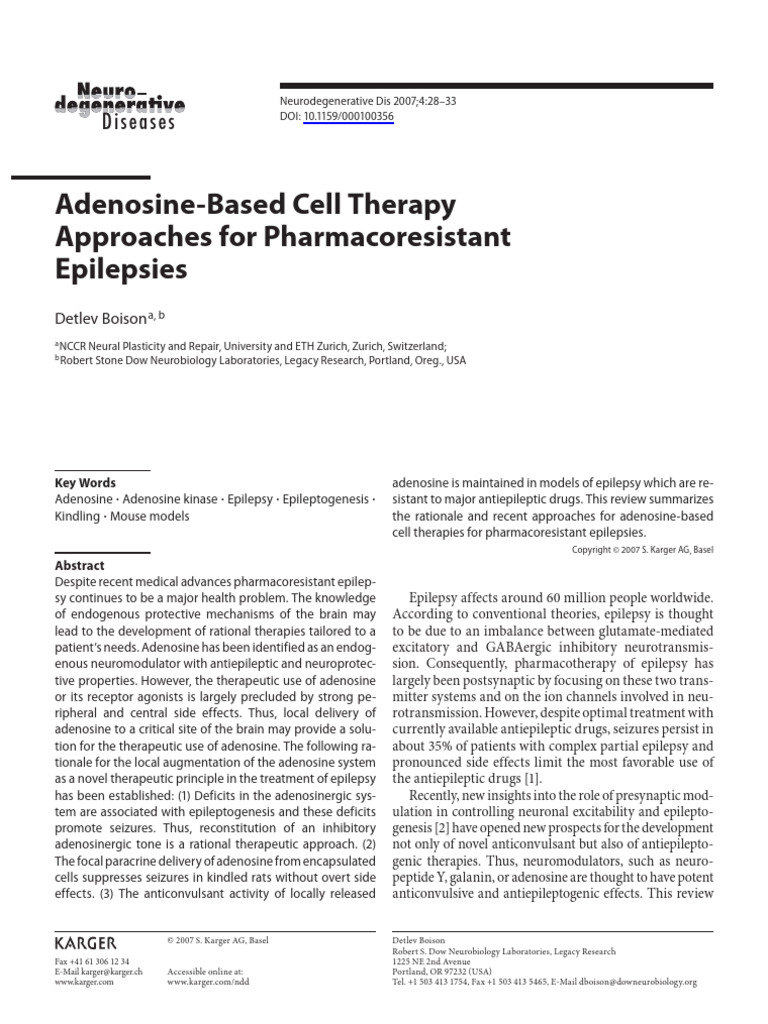 Adenosine-Based Cell Therapy | PDF