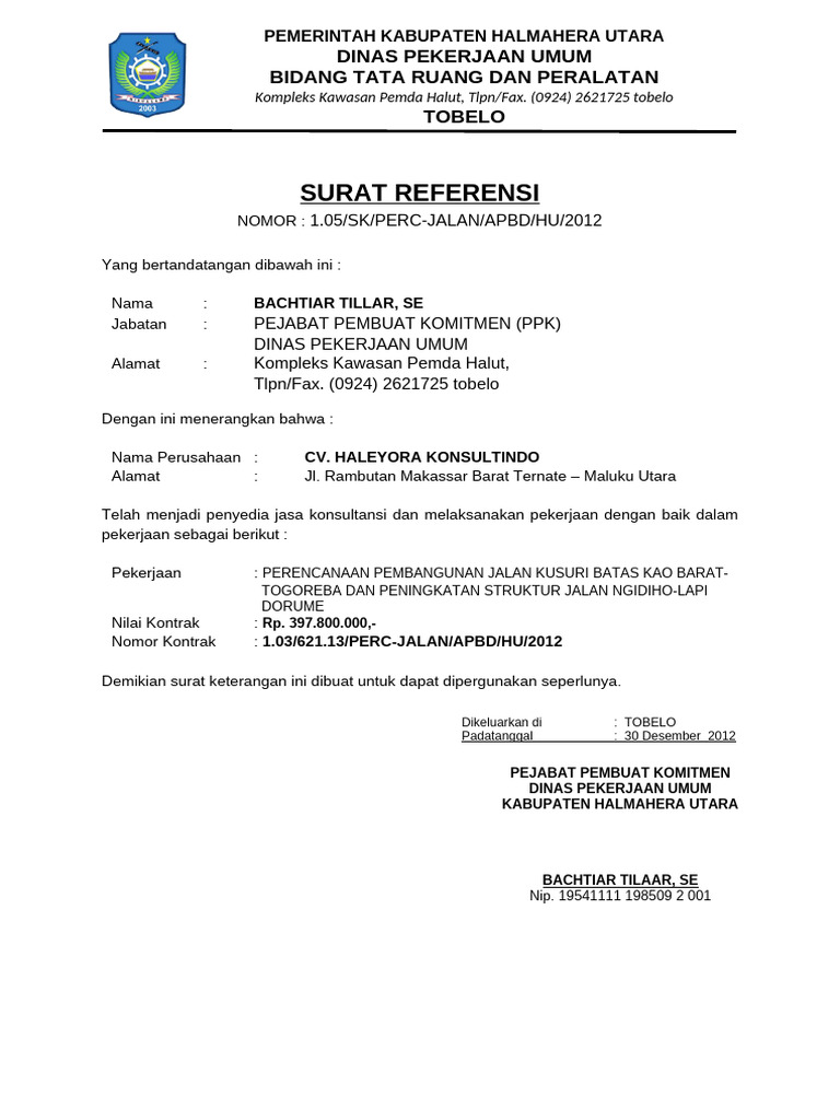 Surat Referensi | PDF
