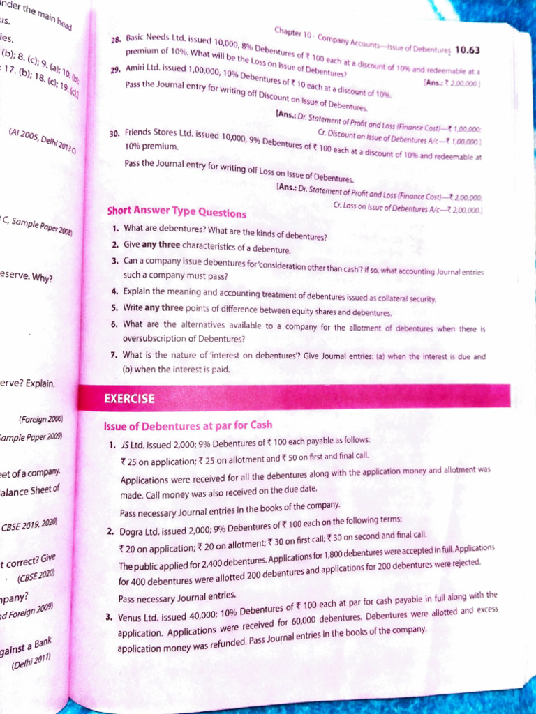 Issue of Debentures | PDF