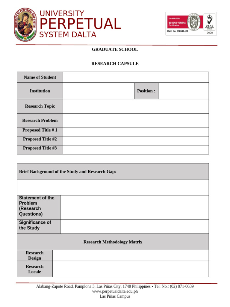 Sample Research Capsule | PDF
