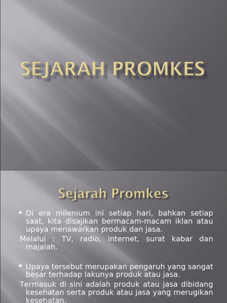 Sejarah Promkes | PDF