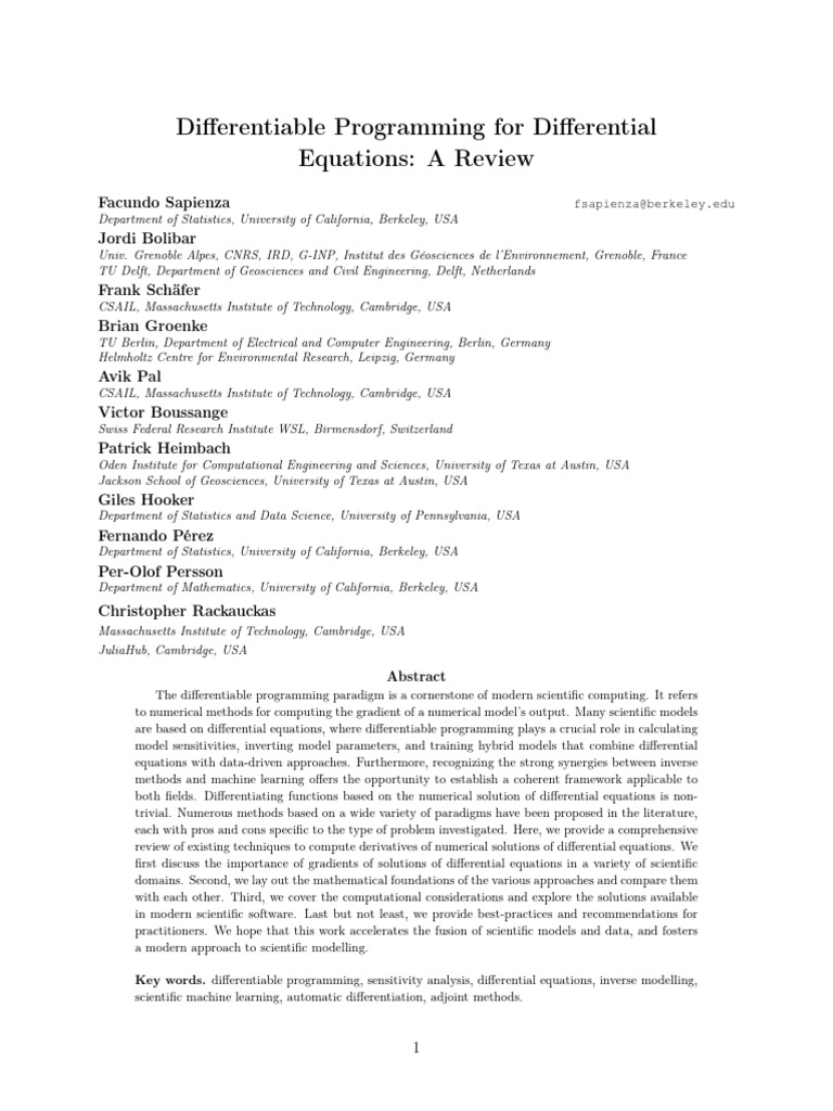 Differentiable Programming Review | PDF | Machine Learning | Art