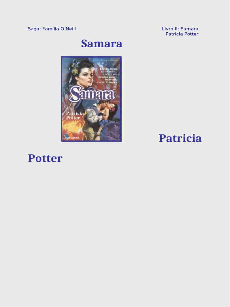 Samara - 2° Da Saga O'neill - Patricia Potter | PDF