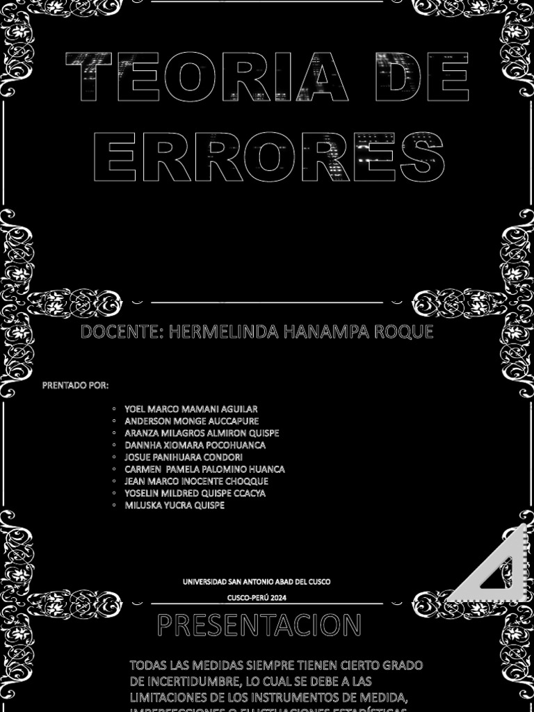 Teoria de Errores PDF | PDF