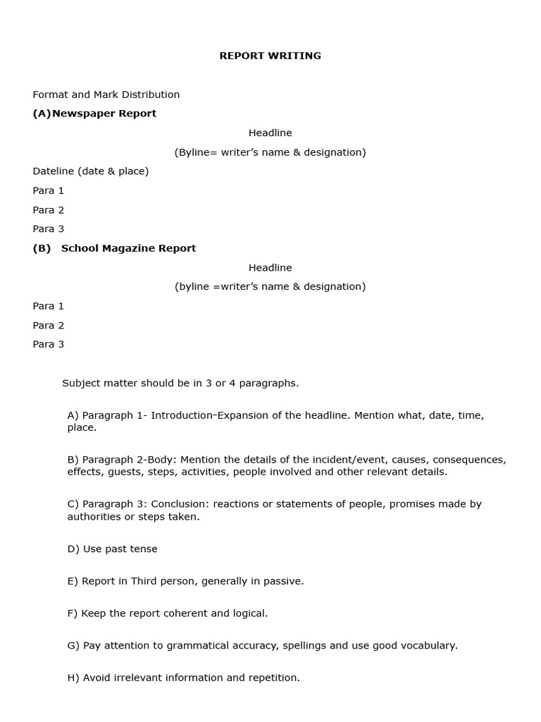 Report Writing | PDF