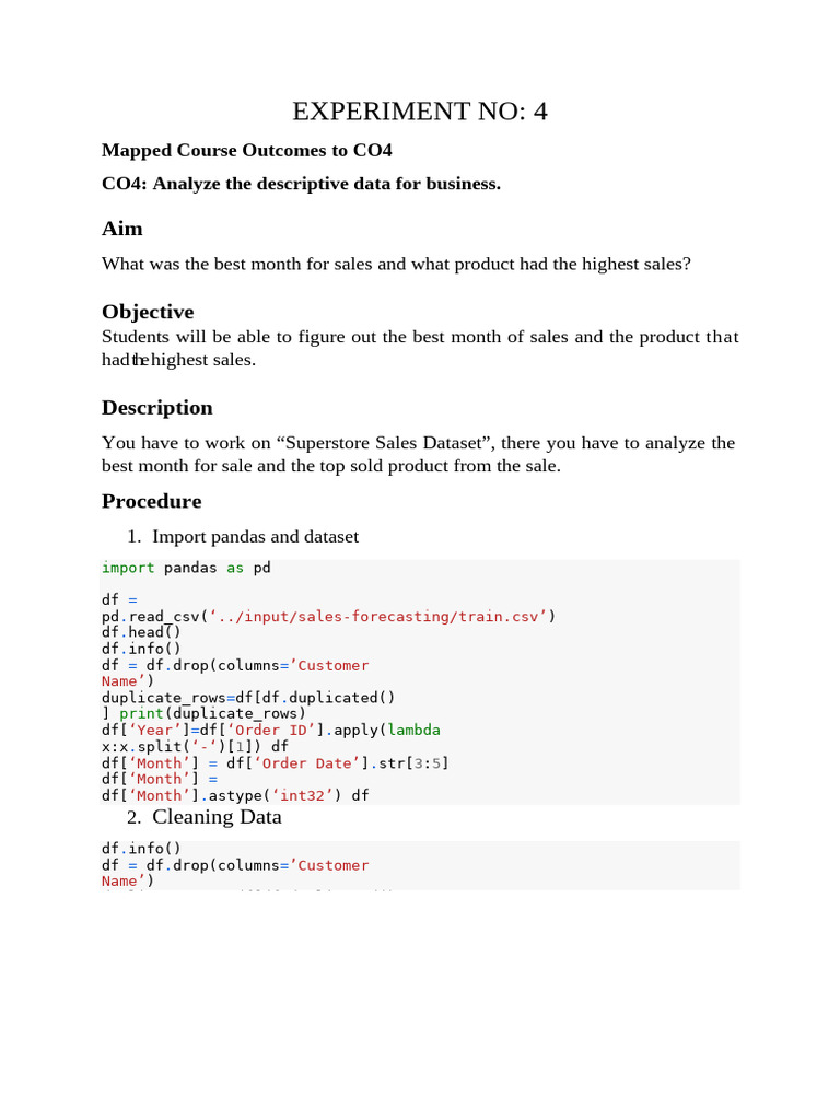 Experiment 1.4 | PDF