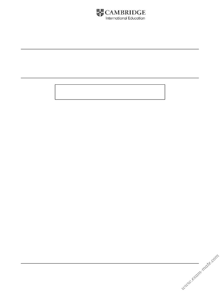 Cambridge IGCSE™: Economics 0455/11 | PDF