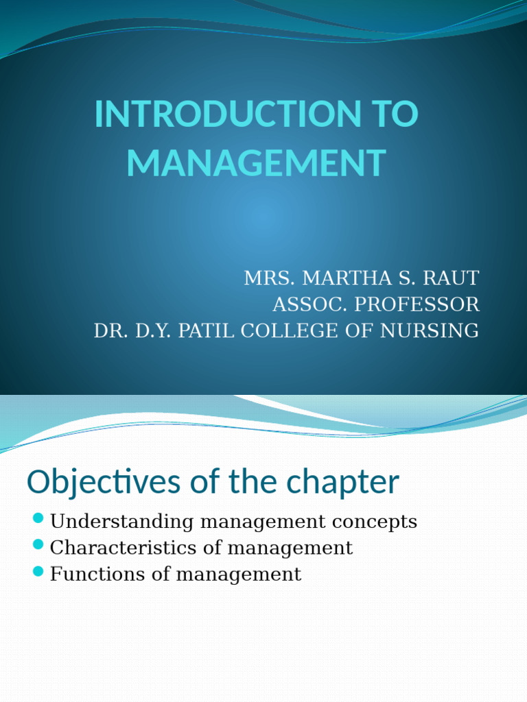 On Introduction To Management | PDF