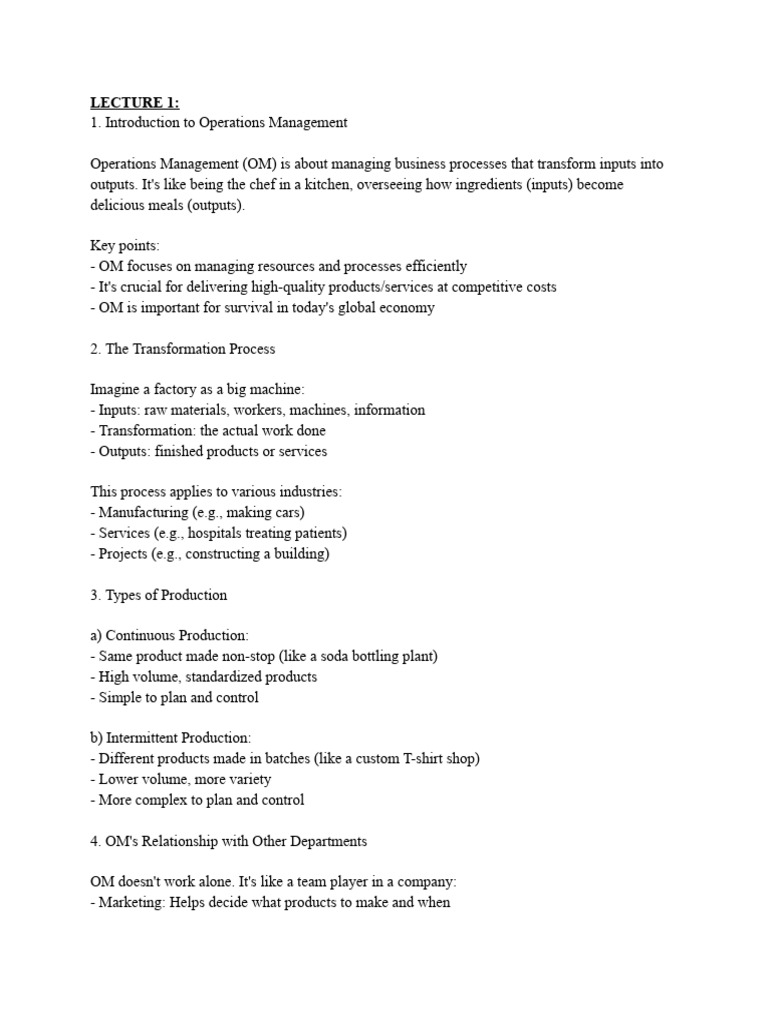 Lecture Notes | PDF
