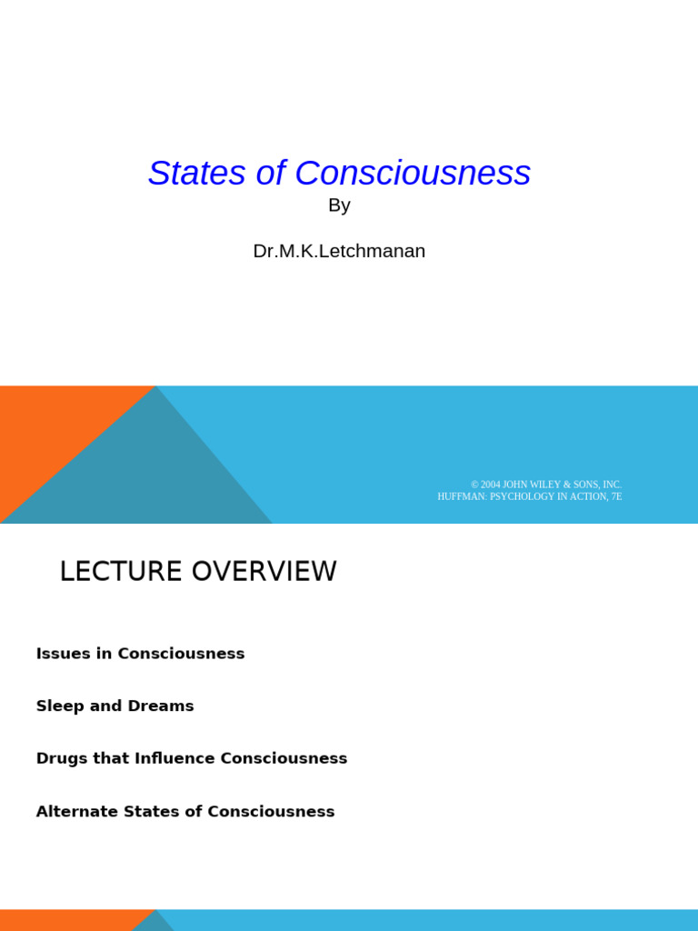 Consciousness Sleep Drugs | PDF