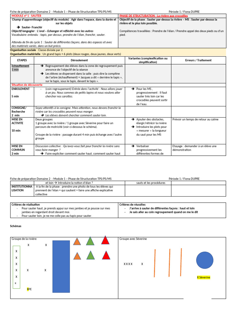 Fiche de Prem Phase 2 Structuration | PDF