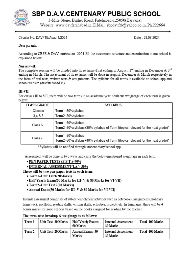 SBP D.A.V.Centenary Public School | PDF