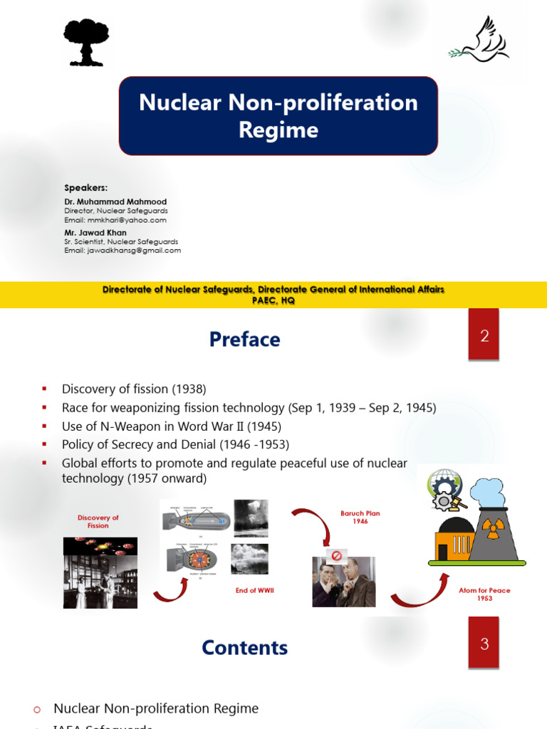 Lecture1 - The Nuclear Non-Proliferation Regime | PDF