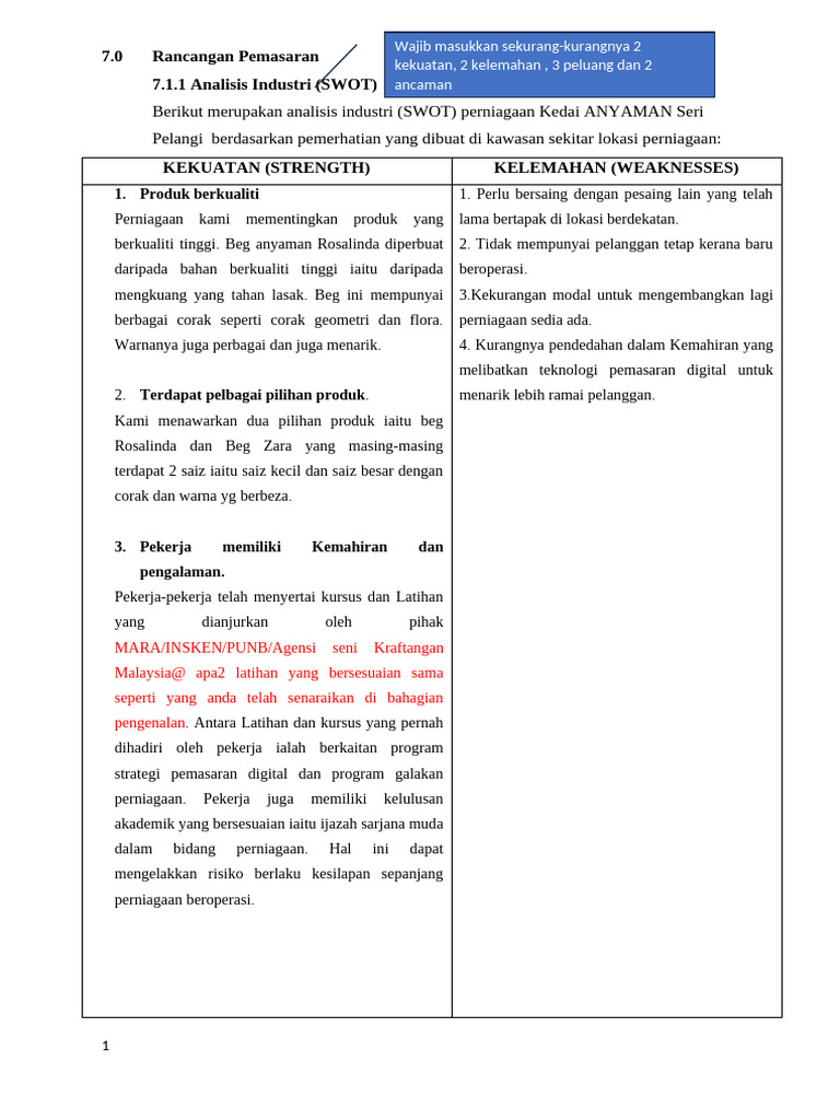 Rancangan Pemasaran Azah | PDF