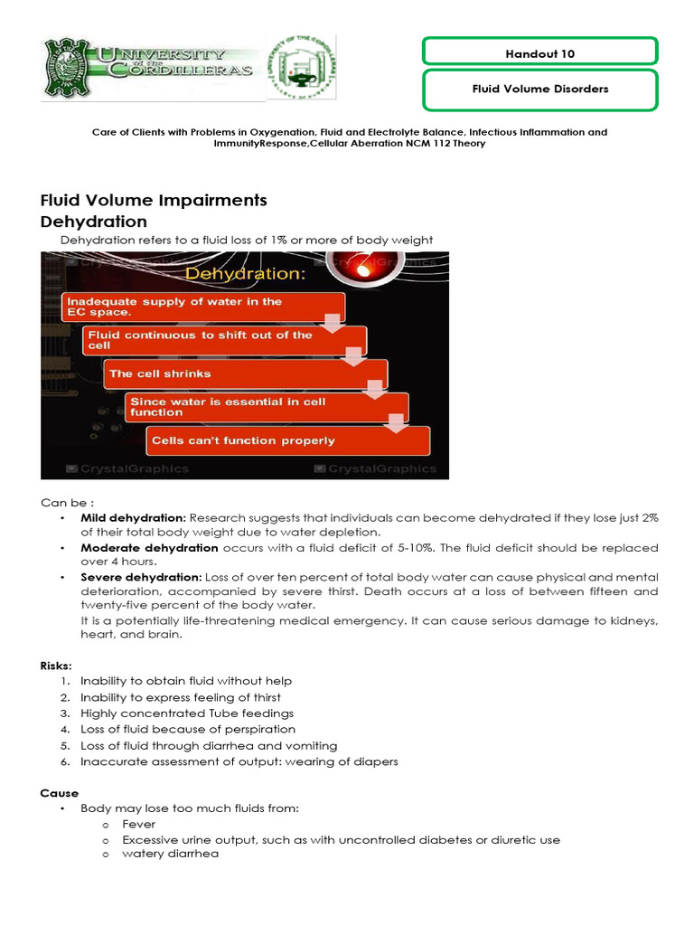 Fluid Volume Disorders | PDF
