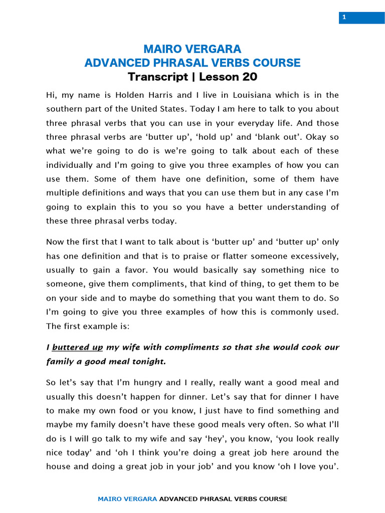 PDF Transcript - Lesson 20 | PDF