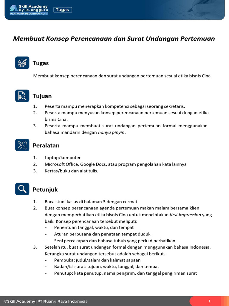 Konsep Perencanaan Dan Surat Undangan Pertemuan - Darmansyah Putra | PDF