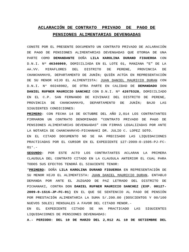 Durand Figueroa, Lila Karolina - Mauricio Sanchez, Daniel Rufner ...